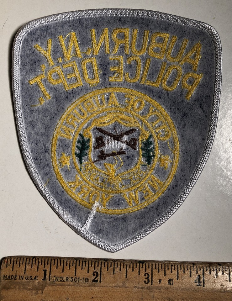Vintage Auburn New York Police Officer Department Shoulder Patch | eBay