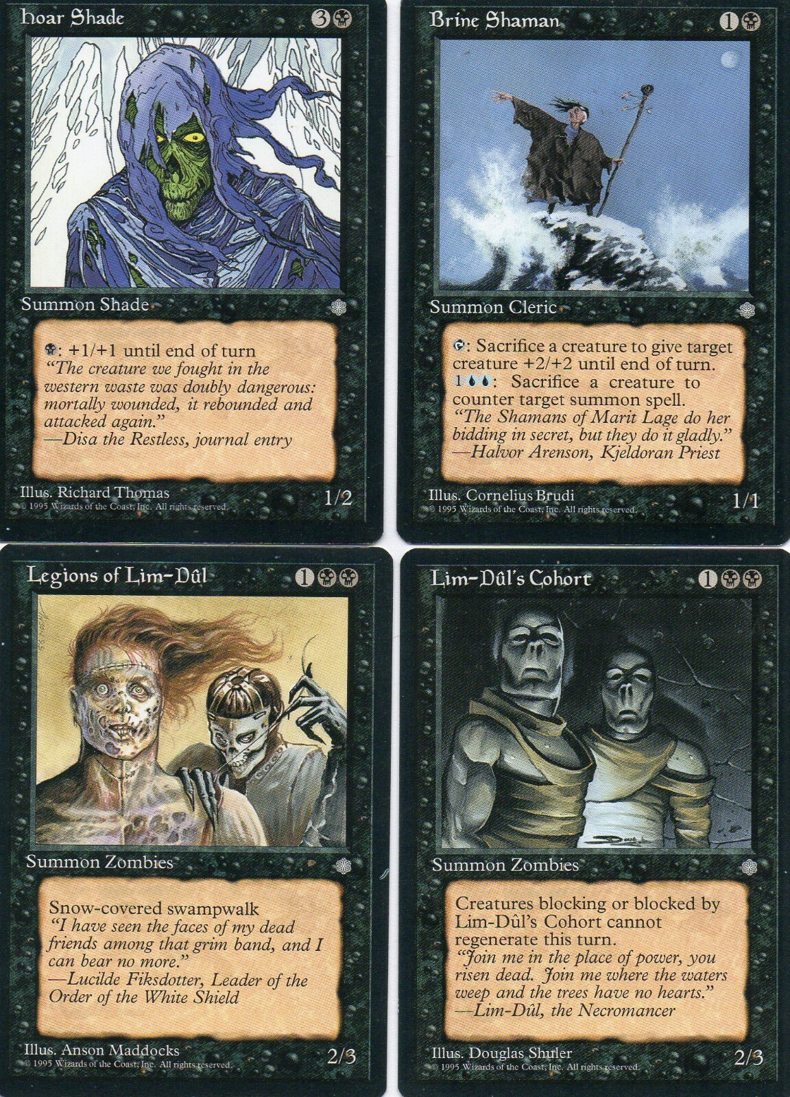4-magic lot ice age brine shaman hoar shade lim-dul's cohort legions of ...