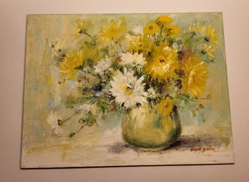 Elsie Gorman Original Oil/Acrylic On Canvas Board Of Yellow & White ...