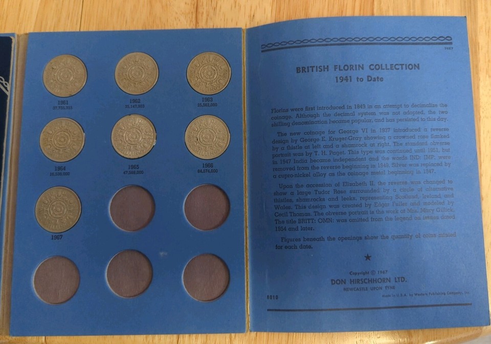 Great Britain Florins 1941-1967 Complete Set In Whitman Folder | eBay UK