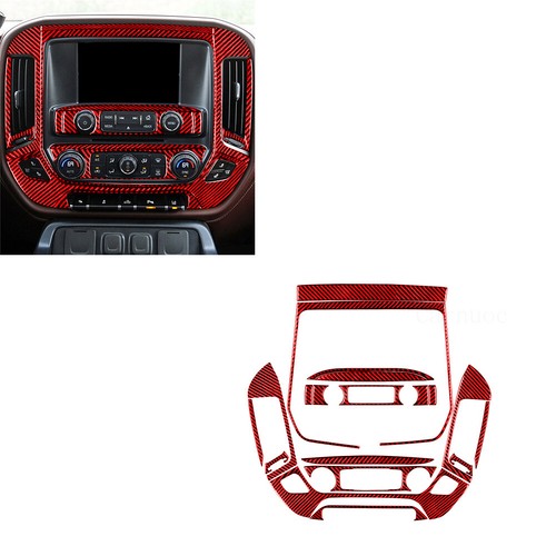 Full kits Red Carbon Fiber Sticker Trim For GMC SIERRA 2014-18 | eBay