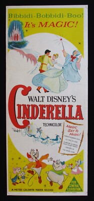 CINDERELLA Original Australian daybill movie poster Walt Disney ...