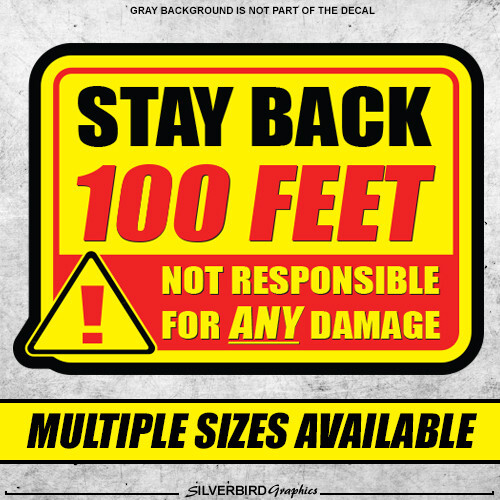 Stay back 100 feet sticker tow truck caution safety decal warning ...
