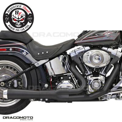 Harley FXSTSSE3 1800 Softail Springer CVO 2009 Full exhaust BASSANI ...