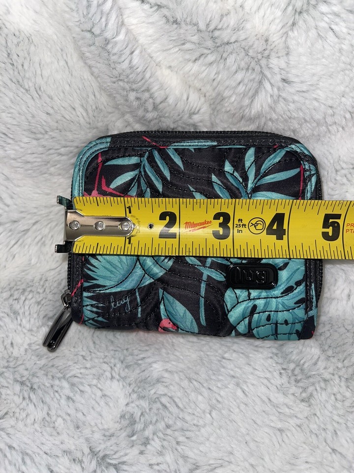 LUG Splits Wallet Quilted Accordion Double Zip RFID Wallet Flamingo ...