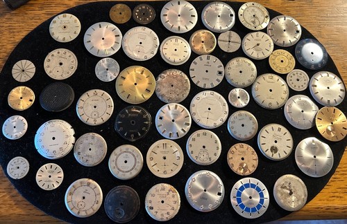 Vintage Round WRIST WATCH DIAL LOT 50+ Mens Dials Parts Repair | eBay