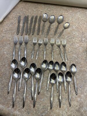 International Silver Co Belle Isle Stainless Flatware 33 Mixed Good ...