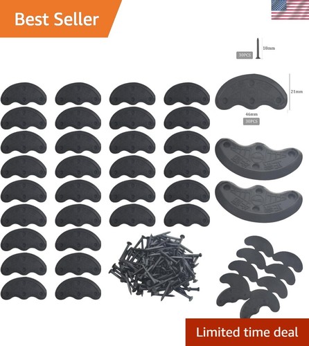 30pcs Rubber Heel Taps Black 1.77" Repair Pads Comfortable Durable for ...