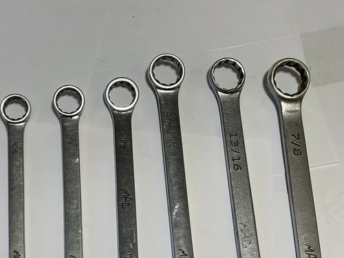 MAC Tools SAE Combination Open End Box Wrench Set 10 pc Chrome 1/4 - 7/ ...