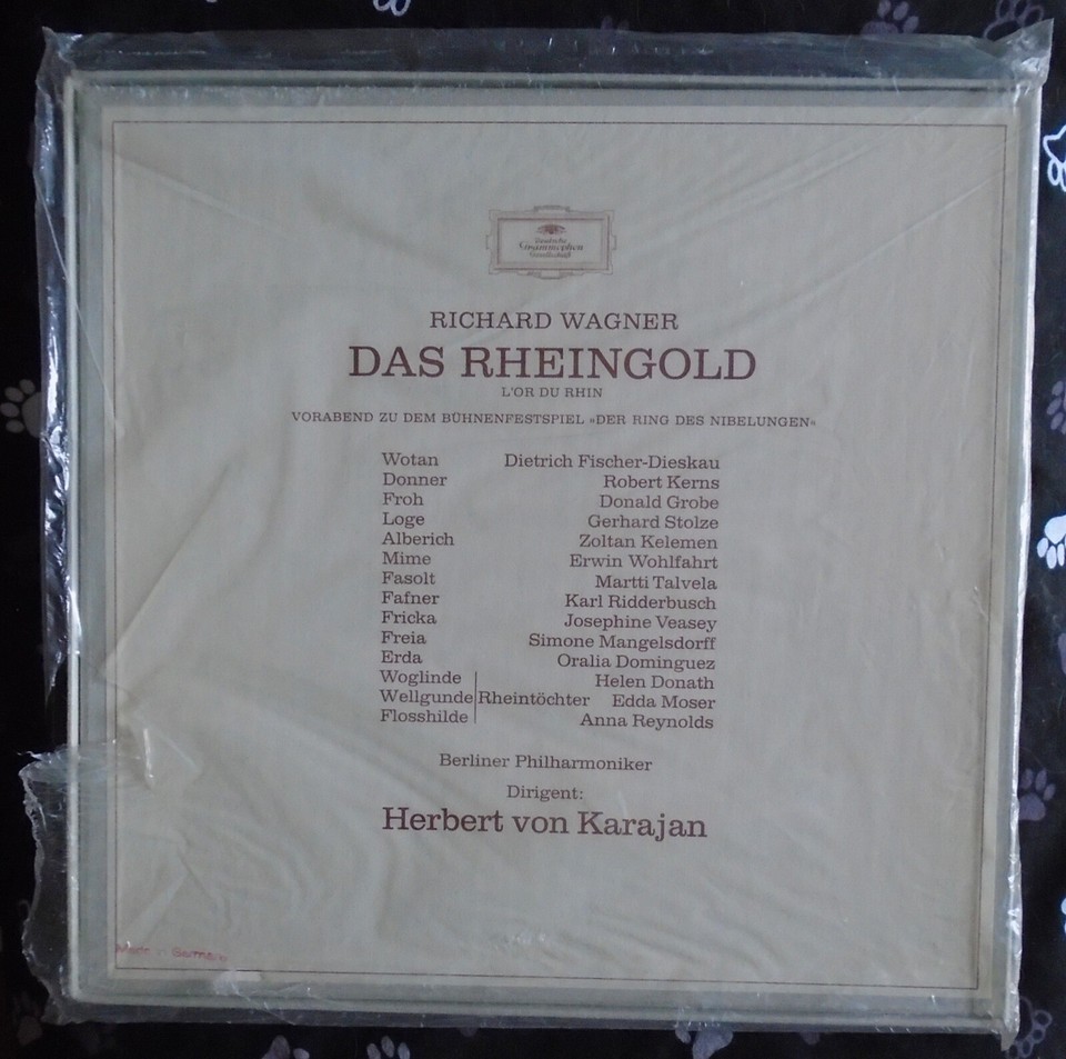 WAGNER, Das Rheingold Karajan Berlin DG German New Sealed 3LP box set ...