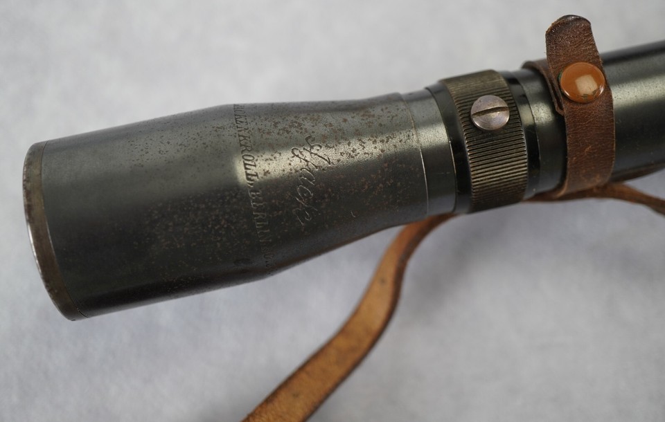 WWII German Ajack 6x50 Sniper Scope leather case heer US veteran estate ...