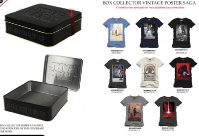 Metallbox Saga STAR WARS Collector / 8 Offizielle T-Shirts Größe M ...