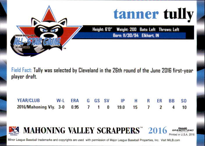2016 NY-Penn League All-Star Game South #30 Tanner Tully Elkhart ...