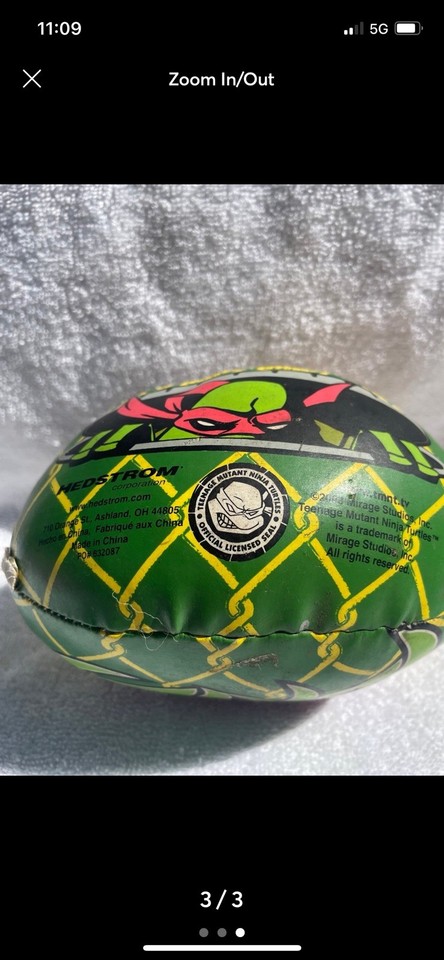 teenage mutant ninja turtles plush football 2003 tmnt Raph | eBay