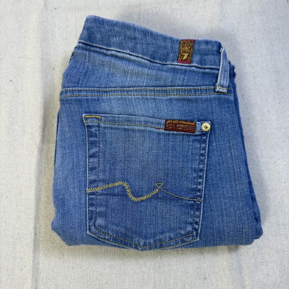 7 For All Mankind Jeans Women's Size 29 Kimmie Crop Mid Rise Stretch ...