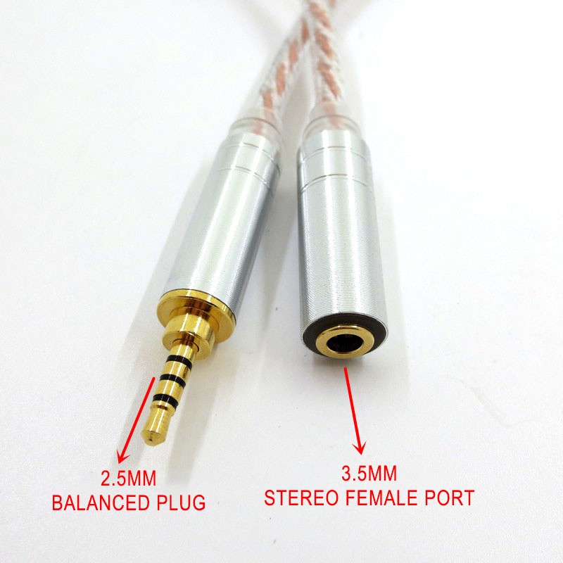2.5MM 4.4MM Headphone Audio Cable Adapter Cord for ZX300A HiFiman ...