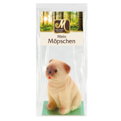 Odenwälder Marzipan Mops Mein Möpschen in einer Geschenkfolie 40g | eBay.de