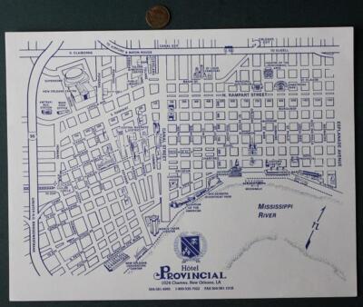 1990s Era New Orleans Louisiana Hotel Provincial detailed paper city ...