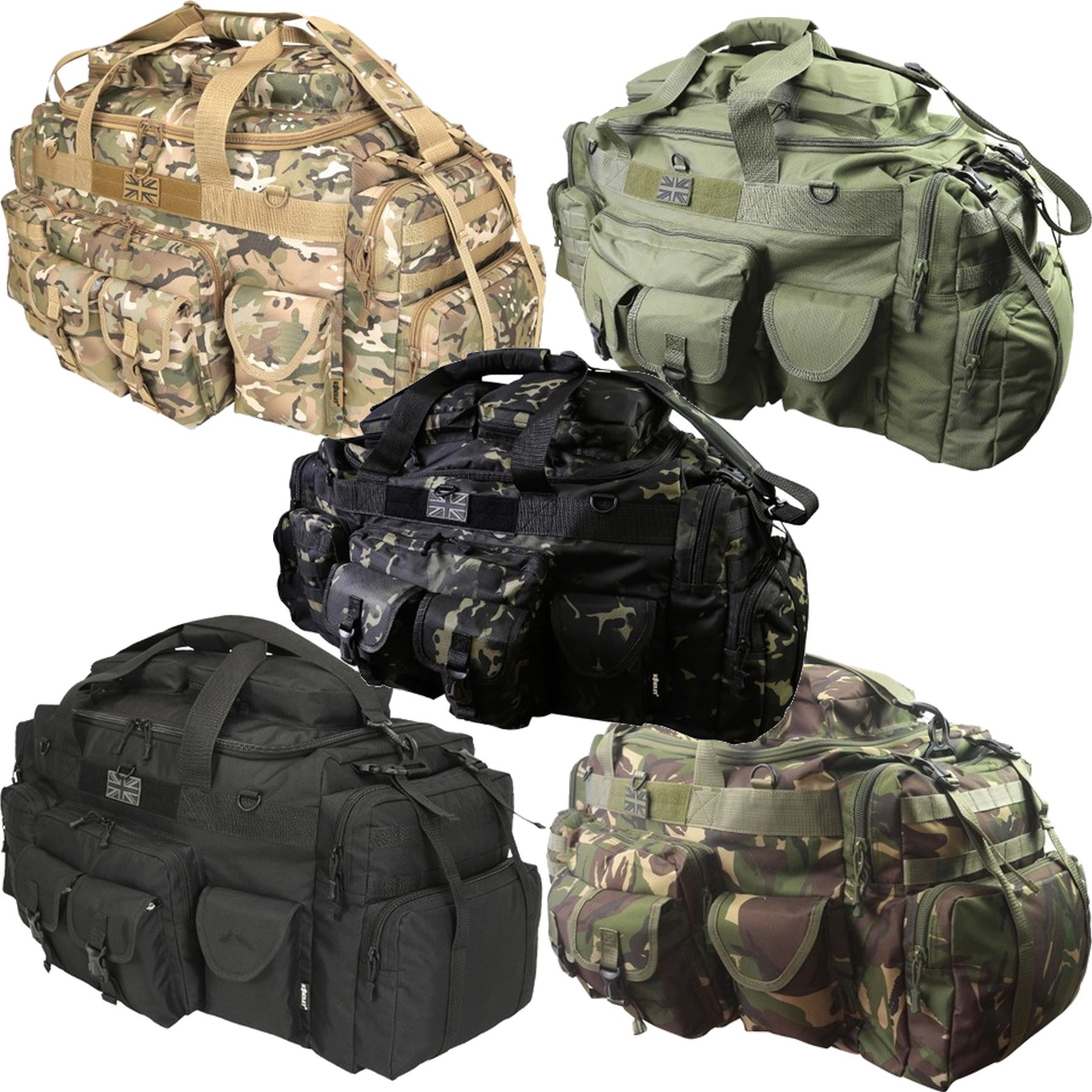 Kombat Saxon Tactical Army Military Camouflage Holdall Molle Bag ...