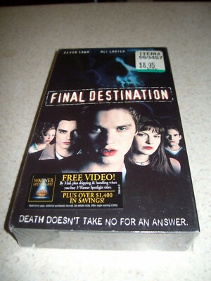 Final Destination VHS 2000 Brand New Sealed Movie Hype sticker Horror ...