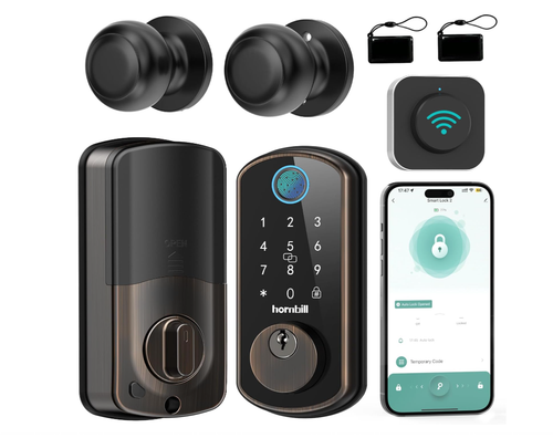 WiFi Smart Door Lock Set: Hornbill Keyless Entry Door Lock Deadbolt ...