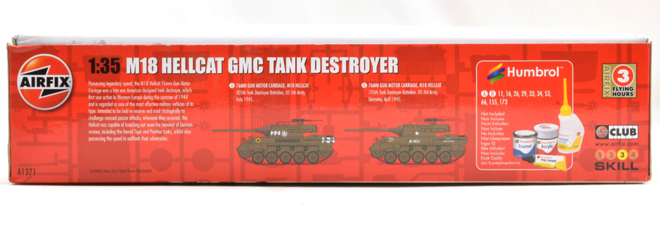 Airfix M18 Hellcat GMC Tank Destroyer 1:35 Scale Plastic Model Tank Kit ...