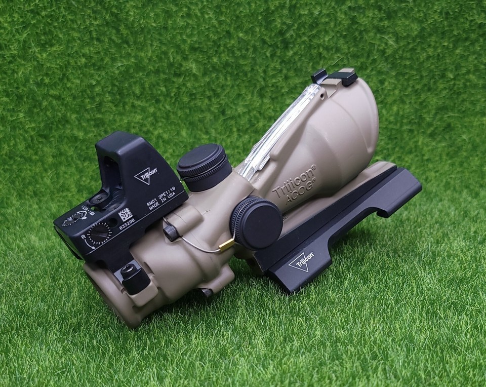 Trijicon 4x32 FDE ACOG Dual Illuminated Green 5.56 Reticle & RMR - TA31 ...
