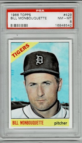 Topps 1966 Baseball - Bill Monbouquette PSA 8 #429 - VERY RARE! | eBay