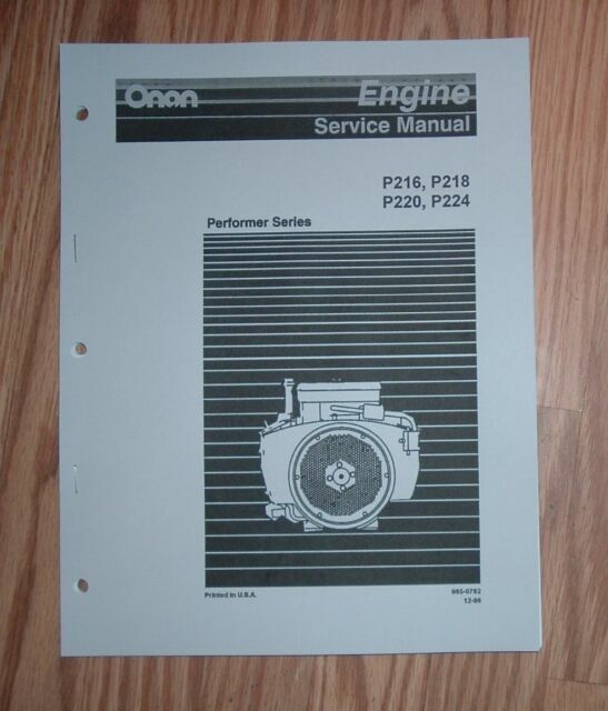 Onan Engine Service Shop Manual P216 P218 P220 P224 for sale online | eBay