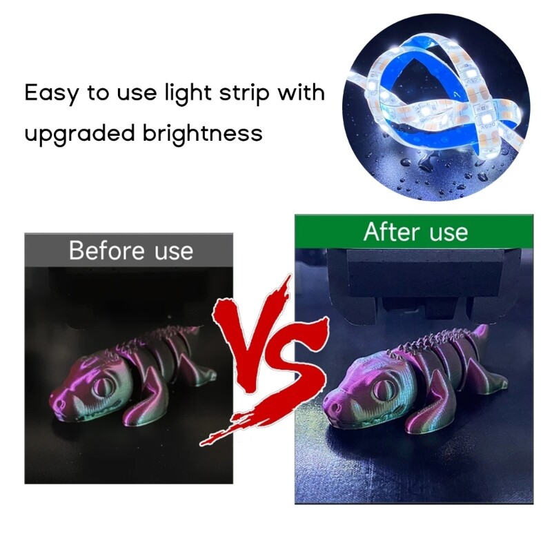 3D Printer LED Strip Light 5V 150cm Lighting Light Bar for Bambu Lab X1 ...