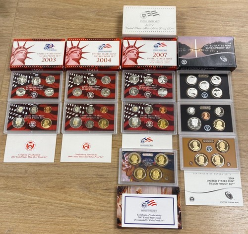 4 US Mint Silver Proof Sets 2003 2004 2007 2014 w/ogp L20053 | eBay
