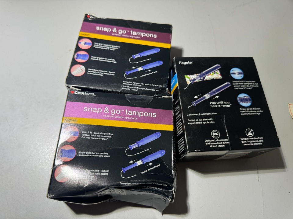 CVS, Snap & Go Tampons, 18 Unscented Tampons, Plastic Applicator ...