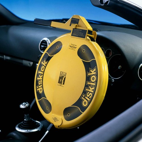 Disklok Security Small 35 - 38.9cm Yellow Disklok Steering Wheel Anti ...