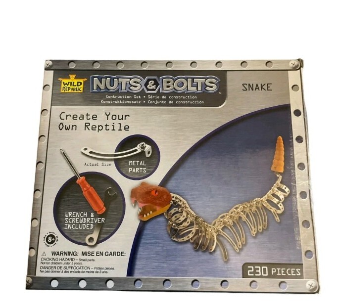 Wild Republic Nuts & Bolts Snake 230 Piece Set Complete With ...