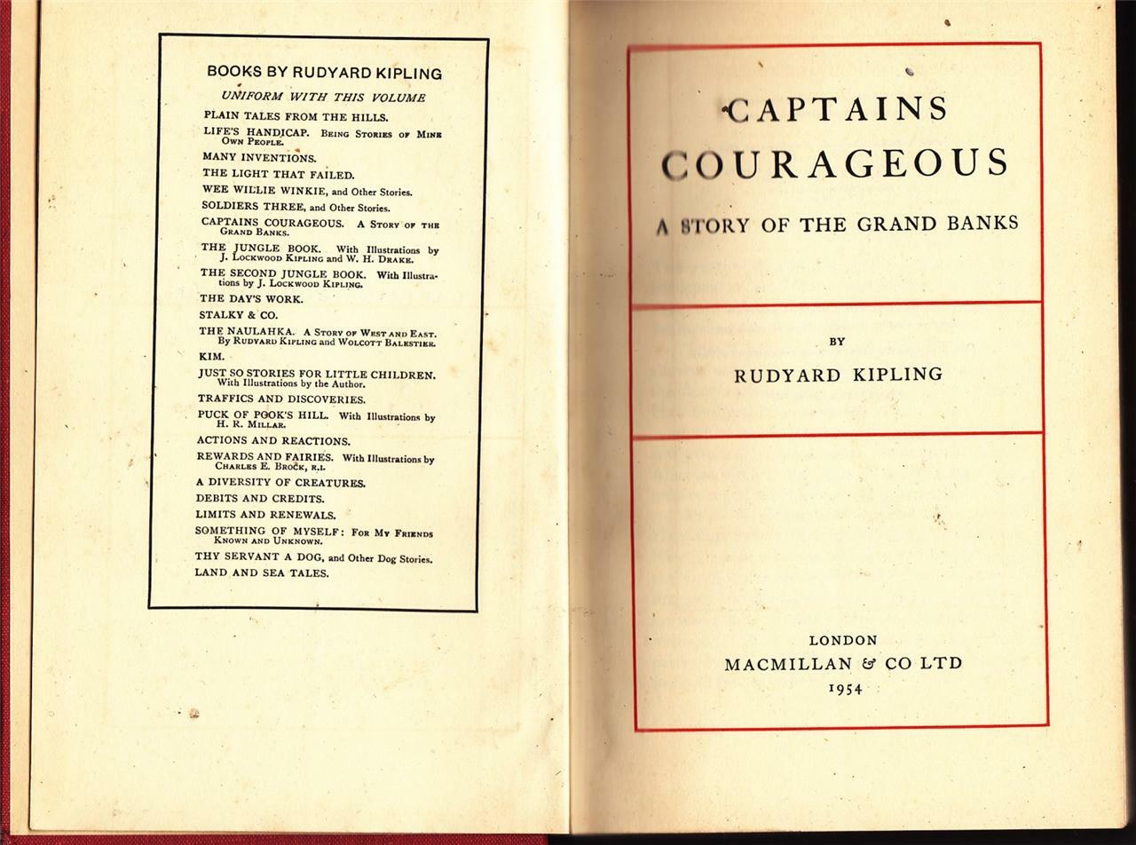 1954 CAPTAINS COURAGEOUS RUDYARD KIPLING SPENCER TRACY A STORY OF GRAND ...