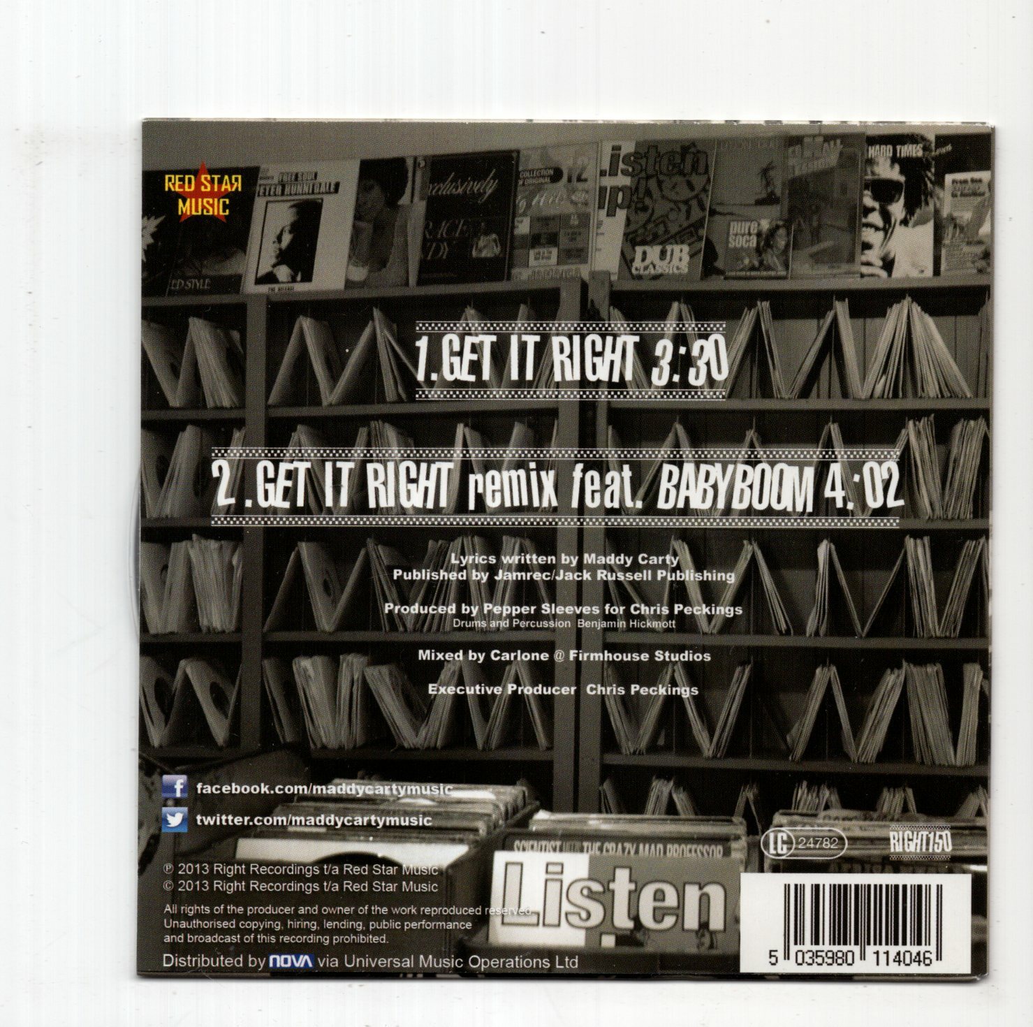 Get It Right by Maddy Carty (CD, 2013) for sale online | eBay