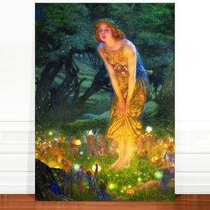 Edward Robert Hughes, Midsummer's Night Fairy ~ FINE ART CANVAS PRINT ...