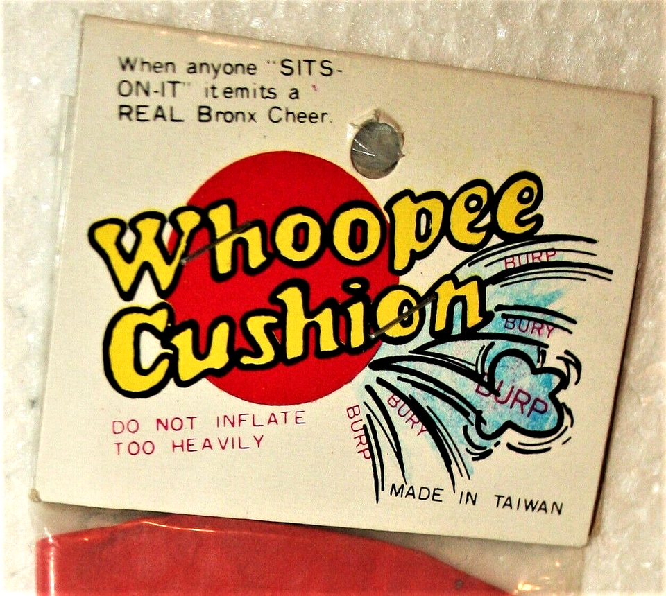Vtg Dime Store Toy Whoopee Cushion Joke Gag 1970s Nos New MIP Taiwan ...
