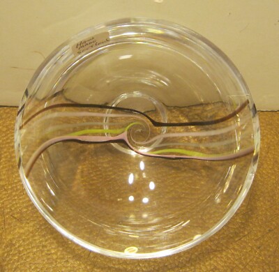 CAITHNESS Scotland Hand Made GLASS BOWL with Stripes!! BEAUTIFUL!!!! | eBay