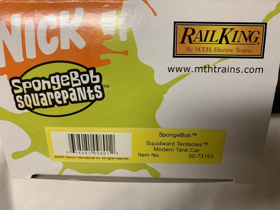 MTH RAILKING SPONGEBOB SQUAREPANTS SQUIDWARD TENTACLES TANK CAR 30 ...