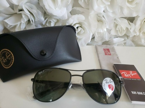 Ray-Ban RB 3519 Polarized Sunglasses – Metal Black Frame / Green Lens ...