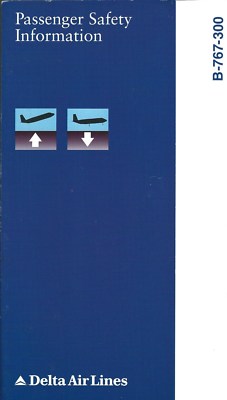 Safety Card - Delta Air Lines - B767 300 - c1997 (S3859) | eBay