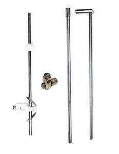 Replacement Pop Up Waste Rod Set with Metal Joining Bracket Basin Pop ...