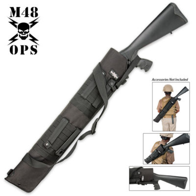M48 OPS Tactical Shotgun Scabbard Molle Compatible Range Bag Sheath ...
