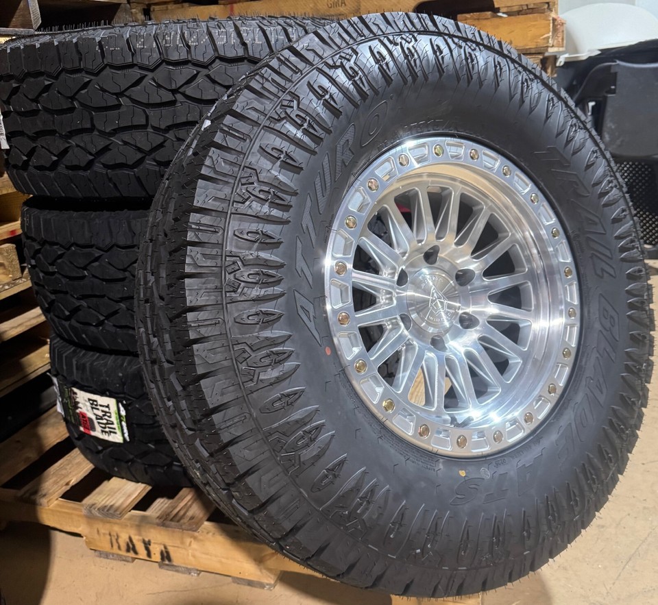 17x9 Arena A108 Trophy Wheels 35" Atturo AT Tires 6x135 Ford F150 ...