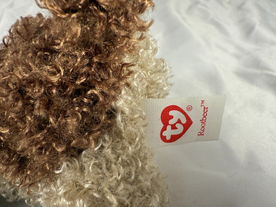 TY BEANIE BOOS ROOTBEER THE DOG 6" PLUSH TOY SOLID EYES 2013 STUFFED ...