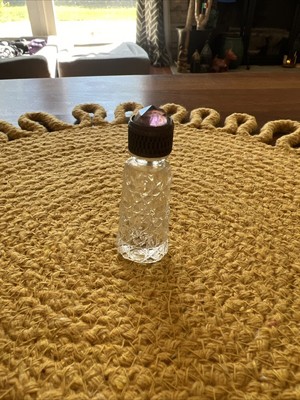 Czech Filigree Pink Jeweled IRICE/STUBBY Signed Mini Crystal Perfume ...