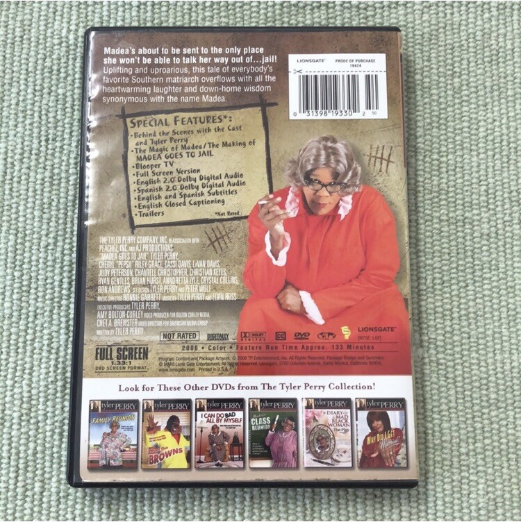 The Tyler Perry Collection MADEA GOES TO JAIL DVD Full Screen Not rated ...