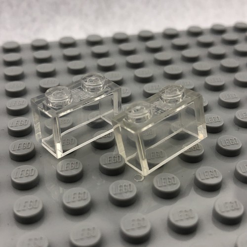 LEGO 3065 Trans Clear Brick 1 x 2 without Bottom Tube (x2) | eBay
