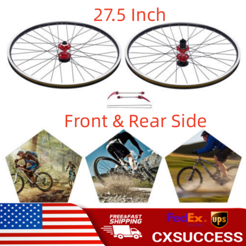 27.5 Inch Bicycle Front Rear Wheels Aluminum Alloy Rim Disc Brake Wheel ...
